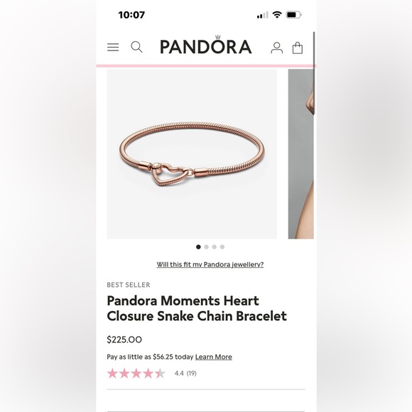Pandora | Jewelry | Never Worn Pandora Rose Gold Bracelet | Poshmark